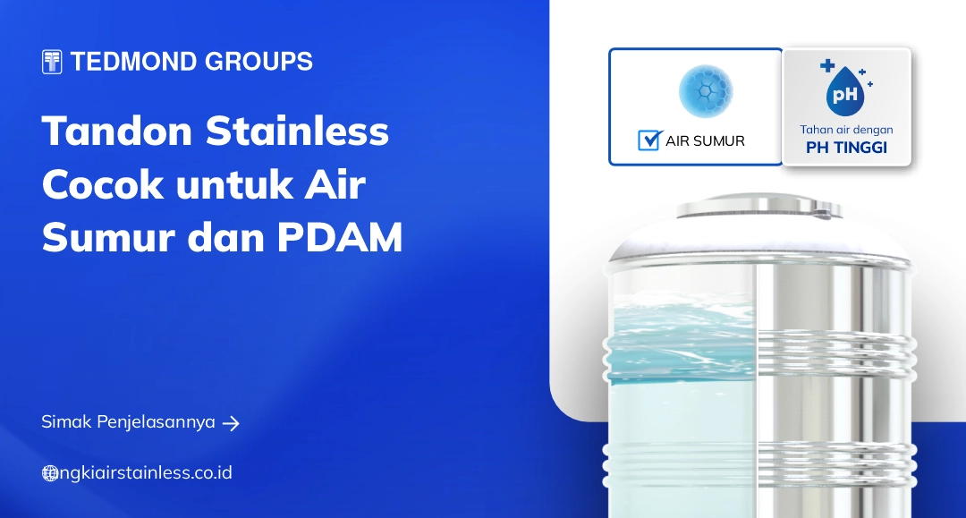 Tandon Stainless Cocok untuk Air Sumur dan PDAM - Tandon Air Stainless