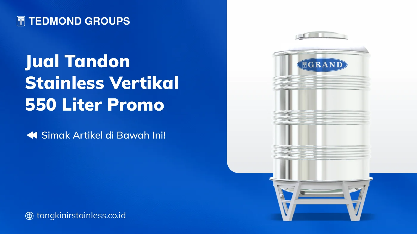 Jual Tandon Stainless Vertikal 550 Liter Promo - Tandon Air Stainless